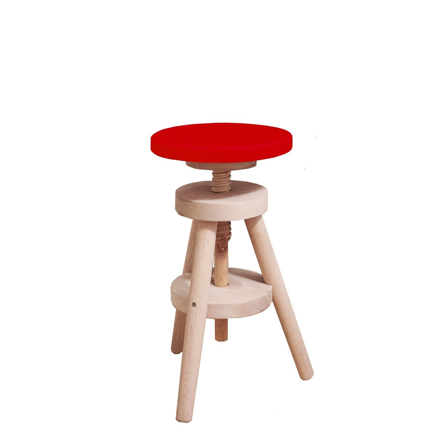 Manis-h Drehhocker aus massiver Buche, red/Buche - Wallenfels ...